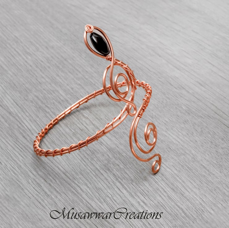 Swirl Antique copper upper arm cuff ,bracelet, ... - Folksy