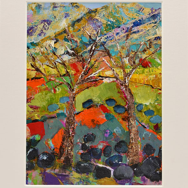 Abstract Painting of Scottish Landscape. 10 x 8... - Folksy