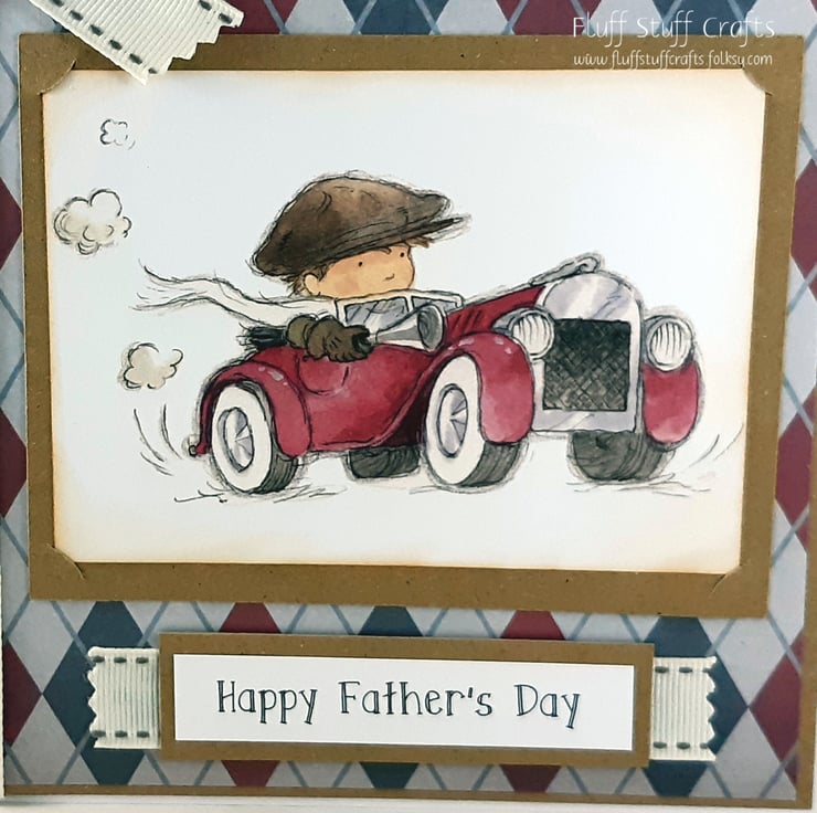 Handmade Father's Day card - the motorist - Folksy