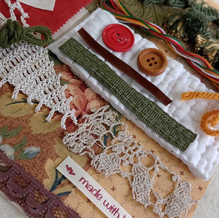 Slow Stitching Starter Craft Kit - Vintage Chri... - Folksy