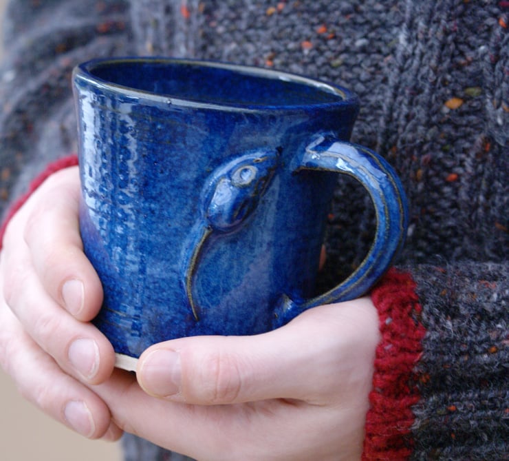 Single handmade tea mug - stoneware pottery mug... - Folksy