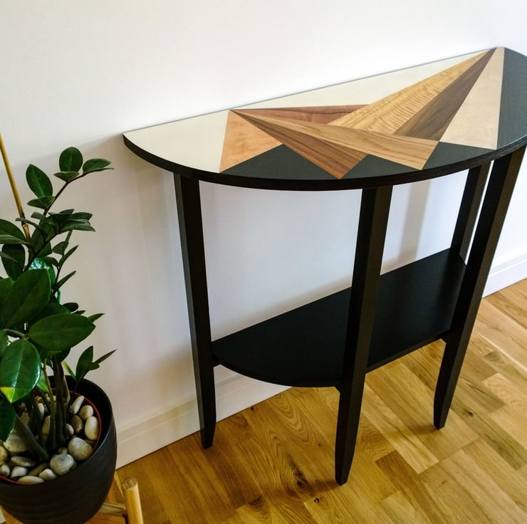 Demi Lune Table, Console Hall Entry Table with ... - Folksy
