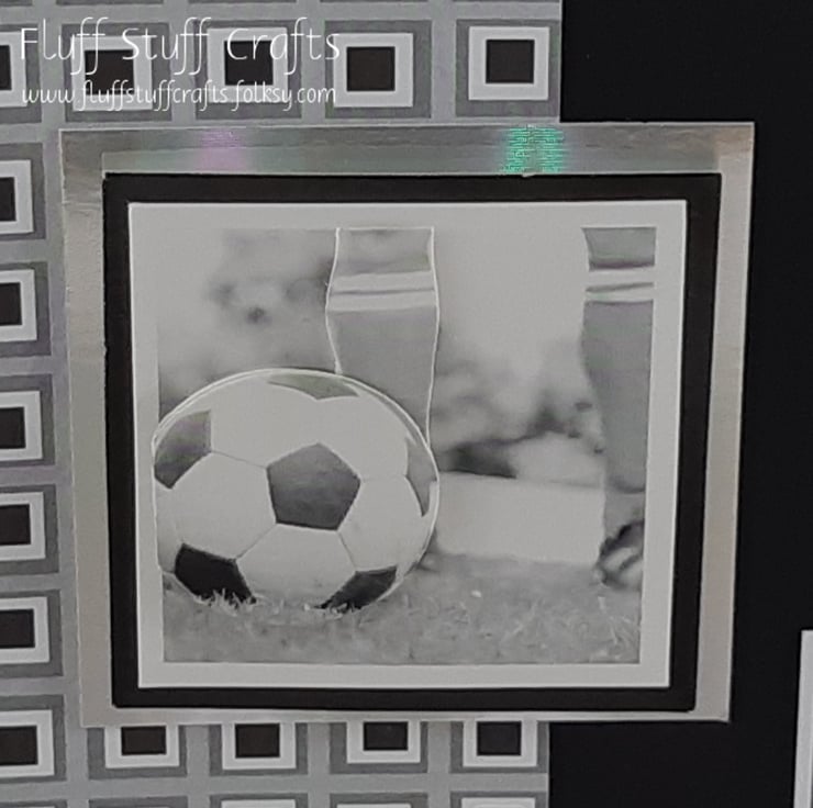 Handmade black and white football birthday card - Folksy