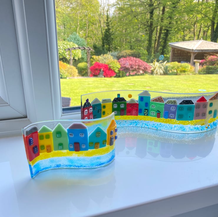 Small fused glass wave- coastalhouses - Folksy