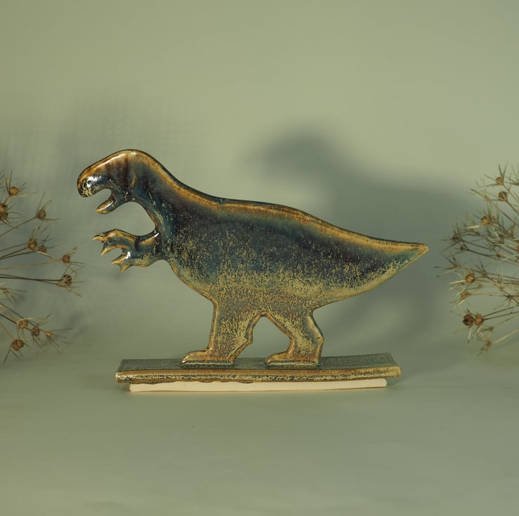 Ceramic Dinosaurs, Set of 4: Brontosaurus, Steg... - Folksy