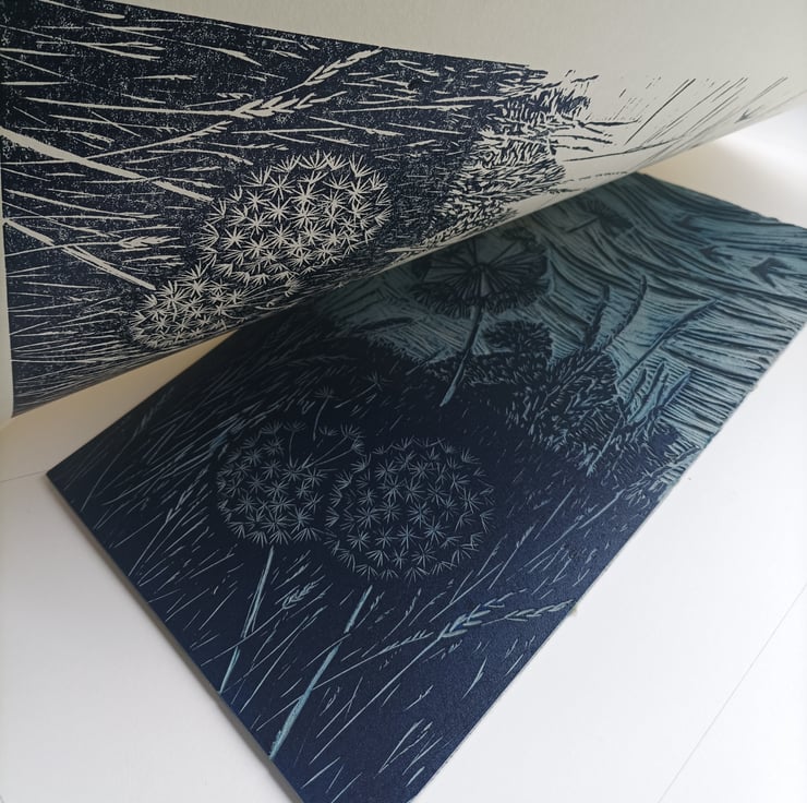 Linocut Print - The Wind Says Fly - Limited Edi... - Folksy