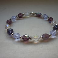 PURPLE, PINKS, LILAC, AB CRYSTAL AND SILVER BRA... - Folksy