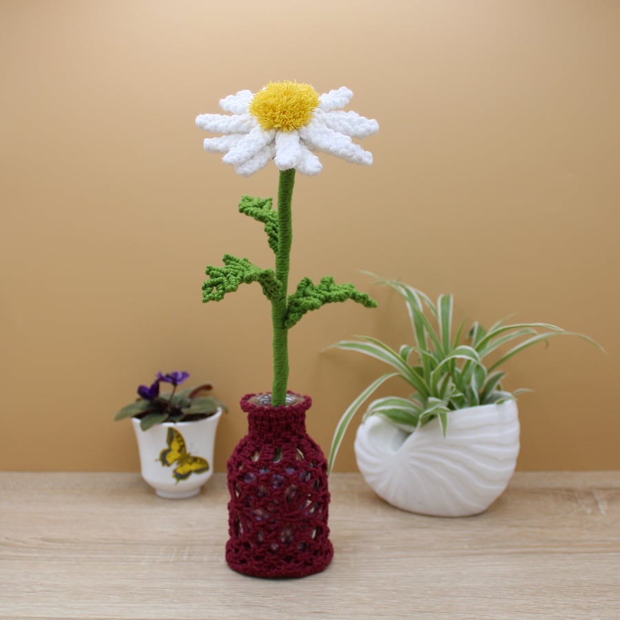 Macrame daisy flower - Folksy