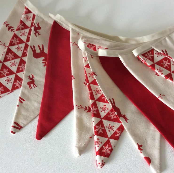Scandi Christmas Bunting - 12 flags new for 201... - Folksy
