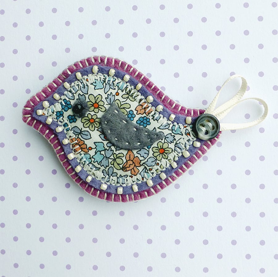 Bird Brooch - Folksy