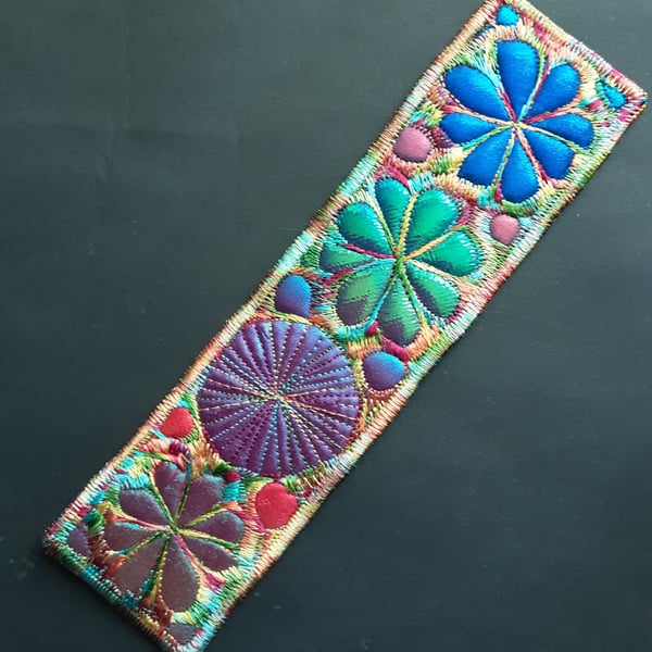 Bookmarks - Textile with Machine Embroidery Boo... - Folksy