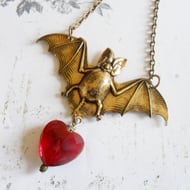 Steampunk Gothic Vampire Heart Pendant - Folksy