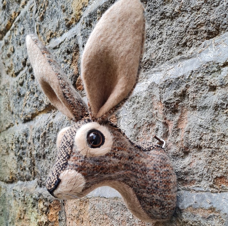 Faux Hare Head - animal replica- Mr Haworth - Folksy