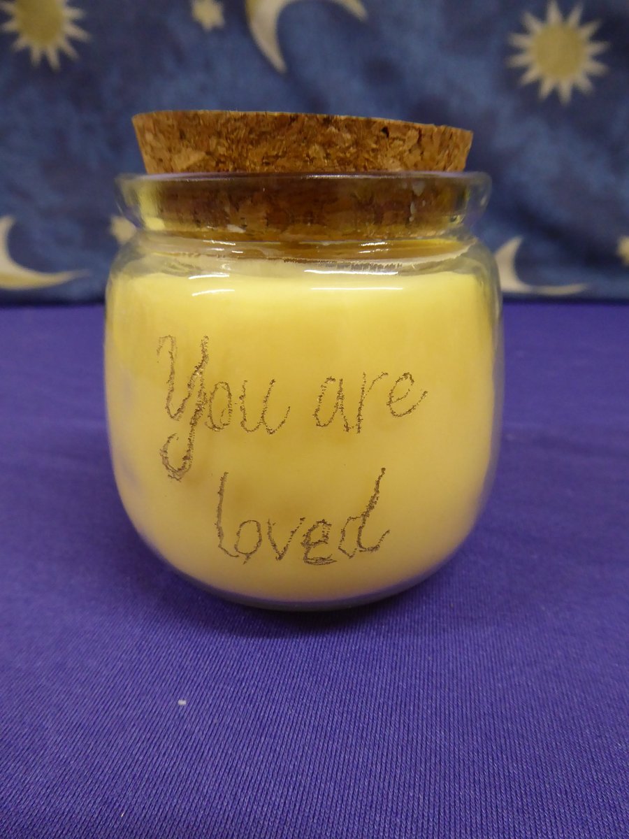 Hand Engraved You are loved Soy Wax Candle - Folksy
