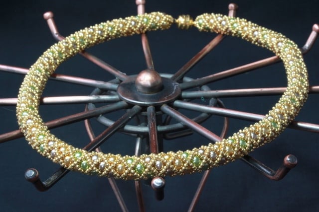 SALE: Gold Netted Treasure Necklace - Folksy