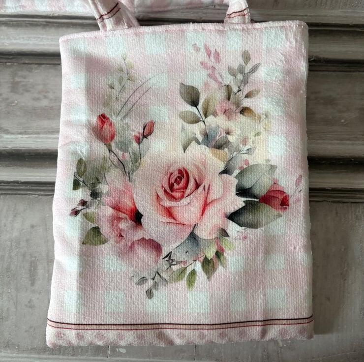 Shoulder Bag - Tea Towel, Roses bag - PB5 0025 - Folksy