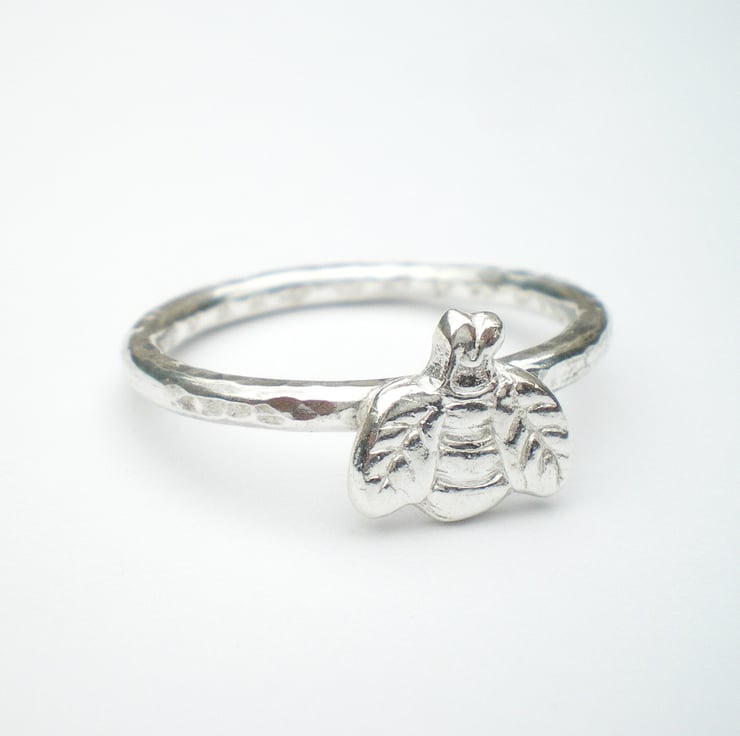Silver Bee Ring - Folksy