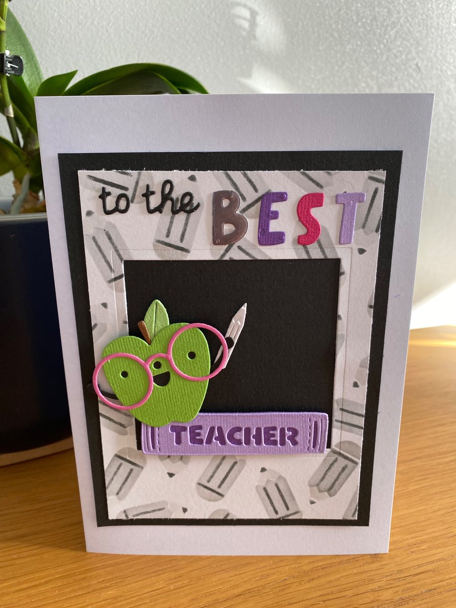 Handmade teacher appreciation card - Folksy