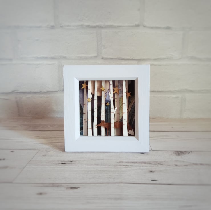 The Fox in Winter, Forest Diorama, Enchanted Fo... - Folksy