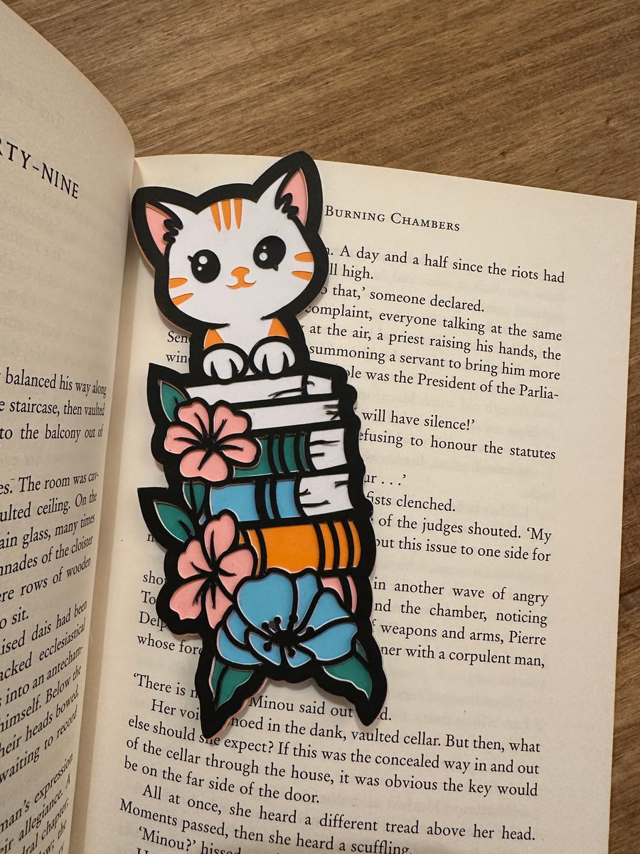 Cute Cat Cut Out Bookmark – Handmade Gift for B... - Folksy