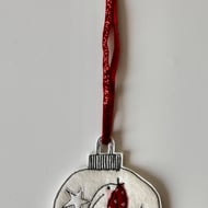'Robin Christmas Bauble' - Hanging Decorations - Folksy
