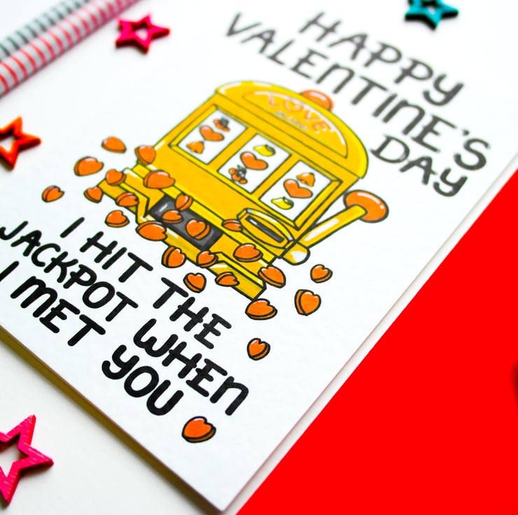 Valentines Card Hit the Jackpot When I Met You ... - Folksy