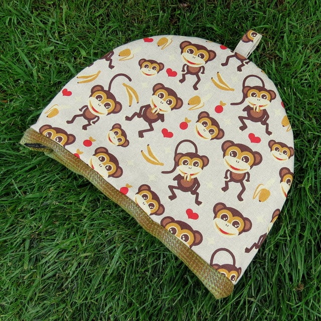 Large tea cosy. A tea cosy with a monkeys desi... - Folksy