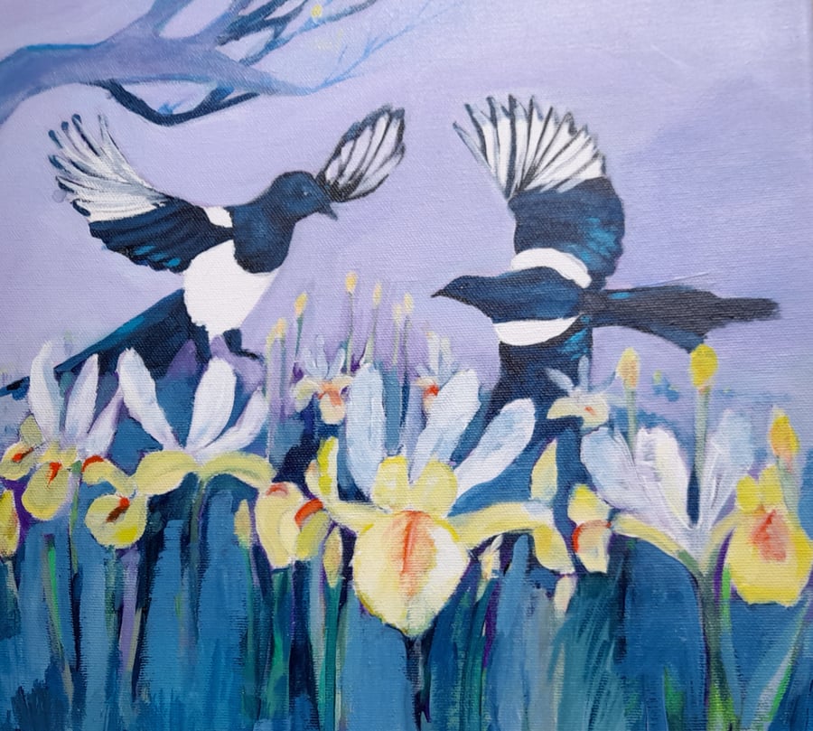 'TWO FOR JOY' Giclee print of original acrylic... - Folksy