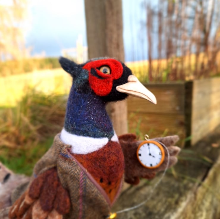 Mr Pickering The Dapper Felted Pheasant - Folksy
