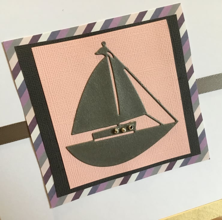 Sail boat card - Folksy