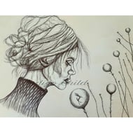 Art Drawing I Can See You Drawing - Folksy