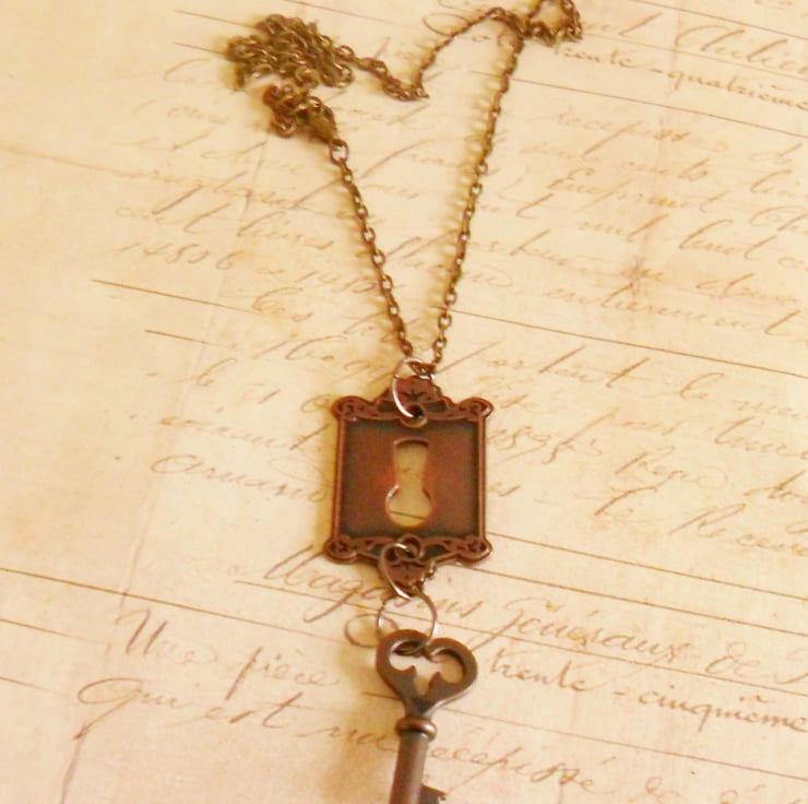 Steampunk Lock And Key Necklace - Folksy