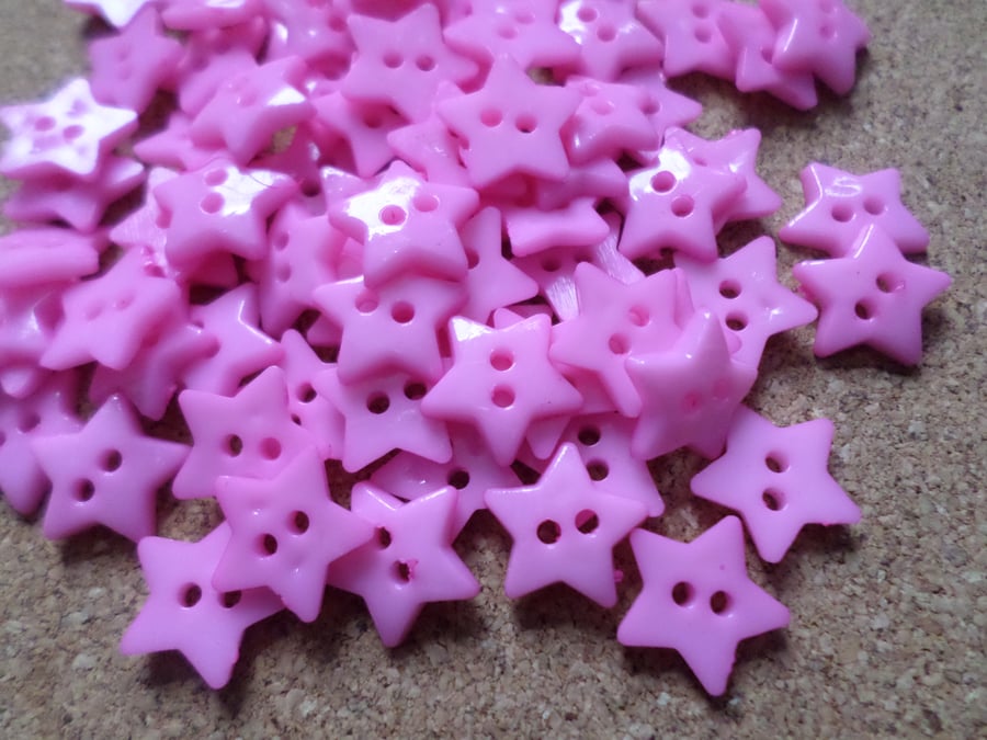 30 x 2-Hole Acrylic Buttons - Star - 12mm - Pal... - Folksy