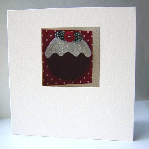 Christmas Pudding Card - Folksy