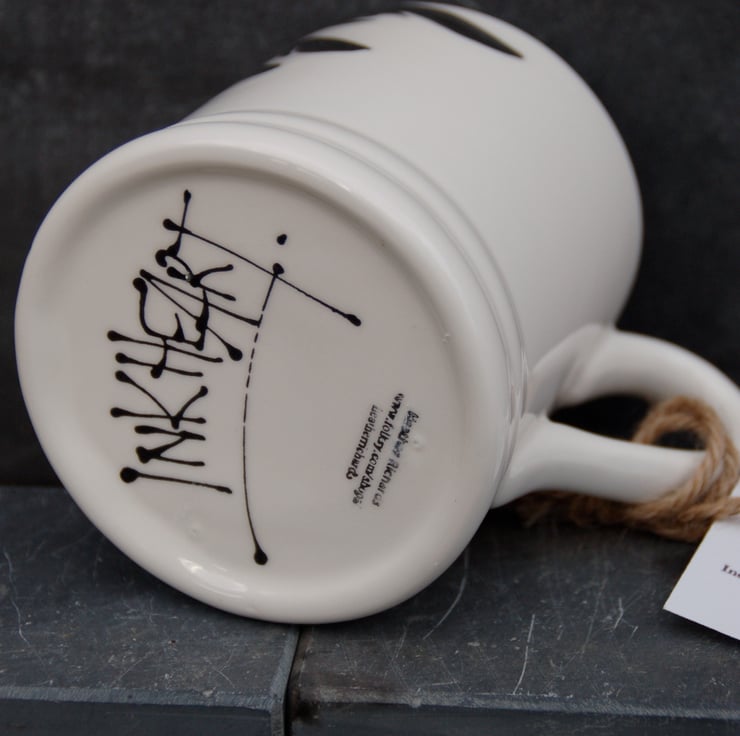 Ink hearts mug - Folksy