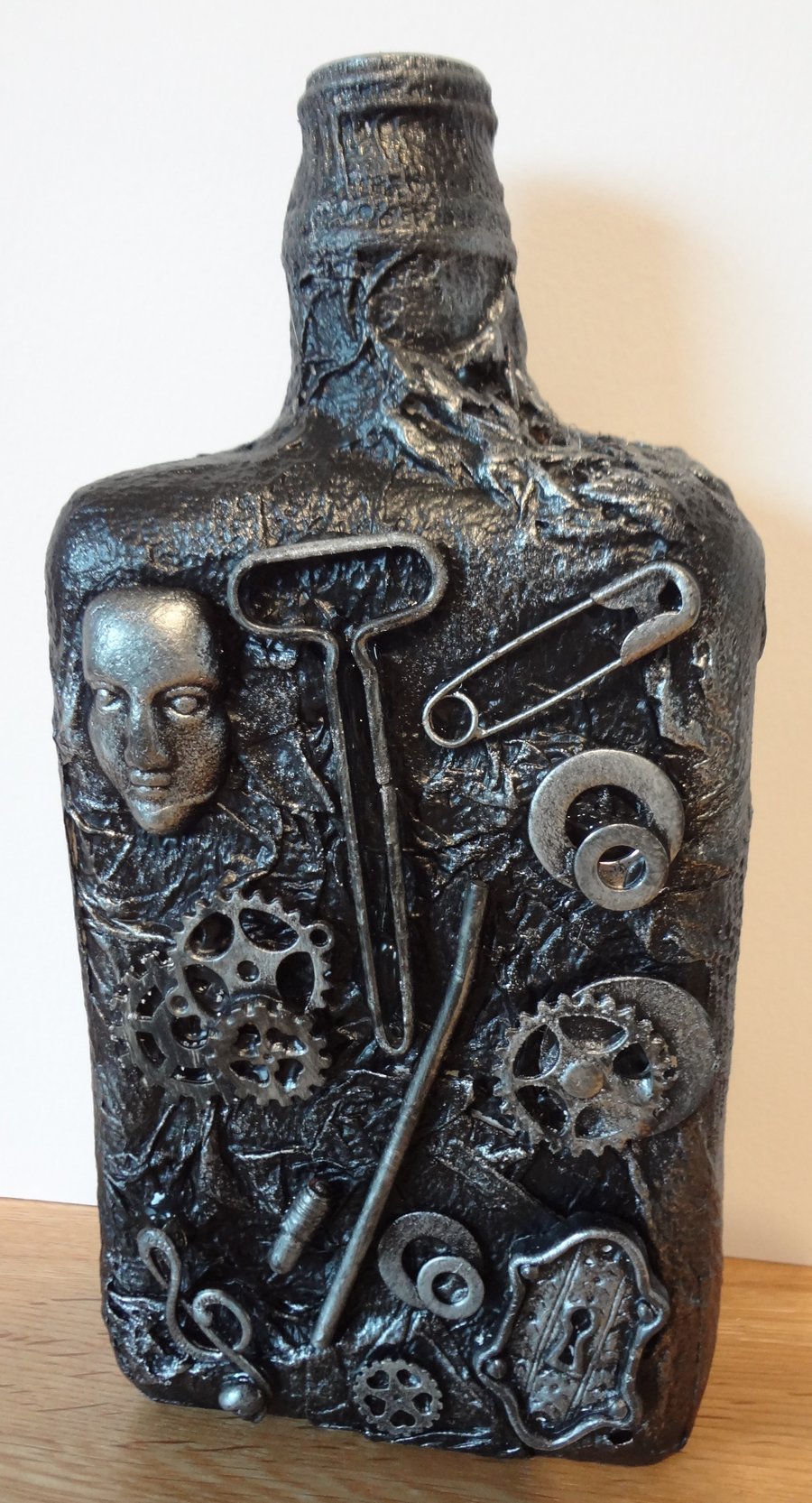 Steampunk glass bottle - Folksy