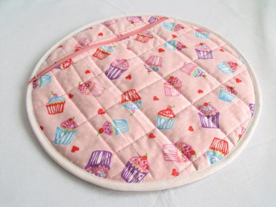 round quilted pyjama case, nightwear bag for yo... - Folksy
