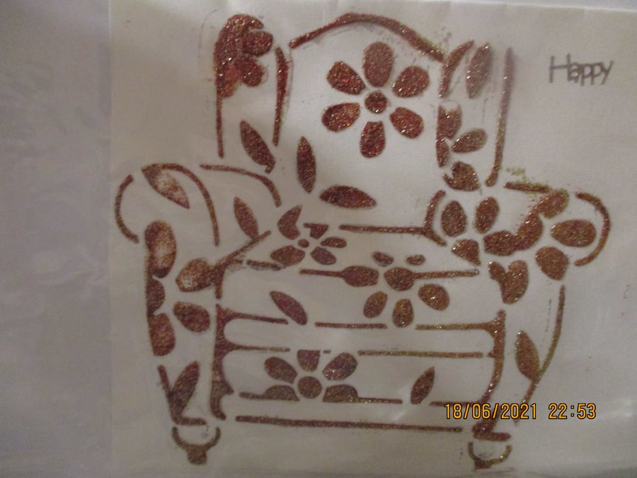 Happy Birthday Chair Card - Folksy