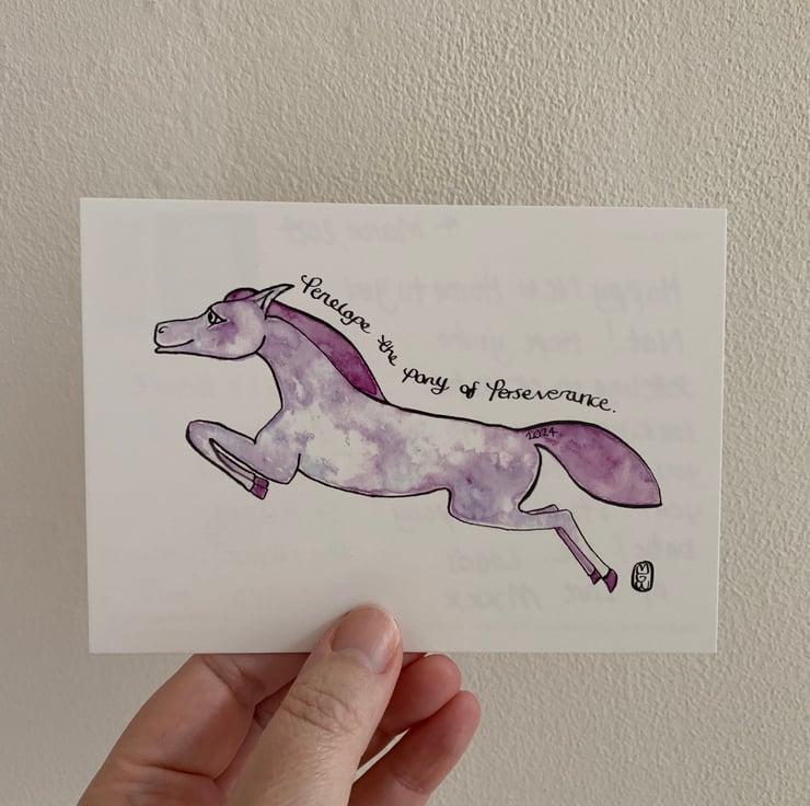 Penelope the Pony of Perseverance - POSTCARD - Folksy