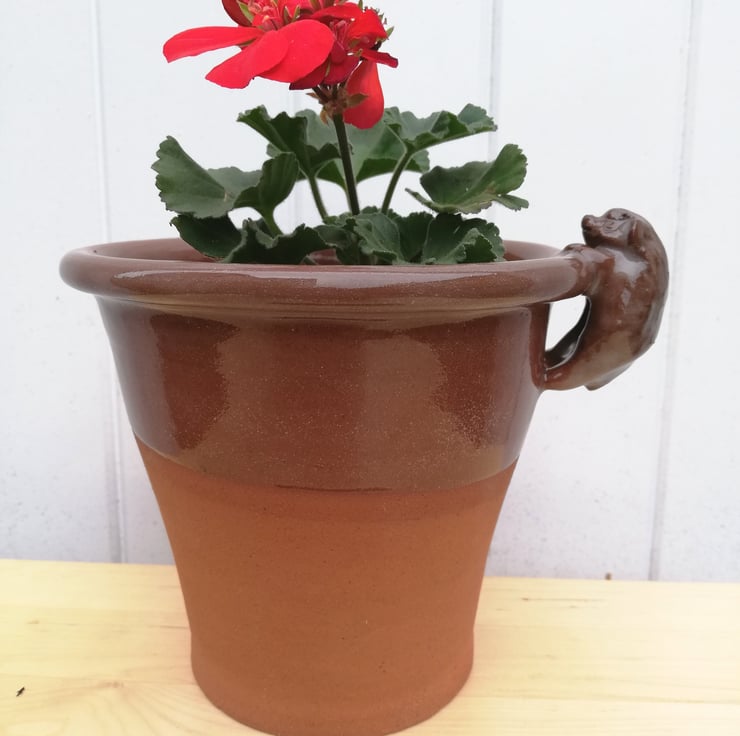 Handmade ceramic hedgehog plant pot unusual gar... - Folksy