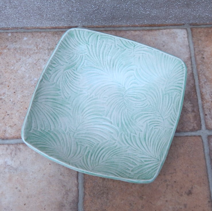 Serving dish fruit bowl in textured stoneware ... - Folksy