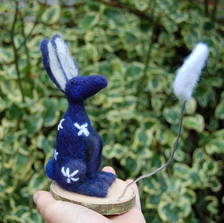 Starry night hare, blue hare, lepus hare, const... - Folksy