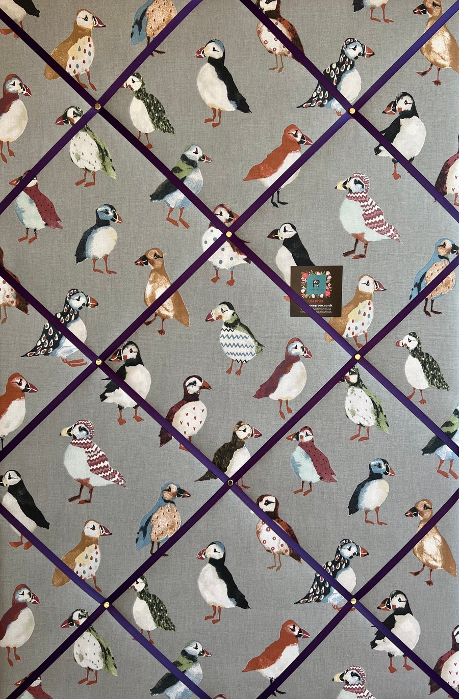 Handmade Bespoke Memo Notice Board With Puffin ... - Folksy