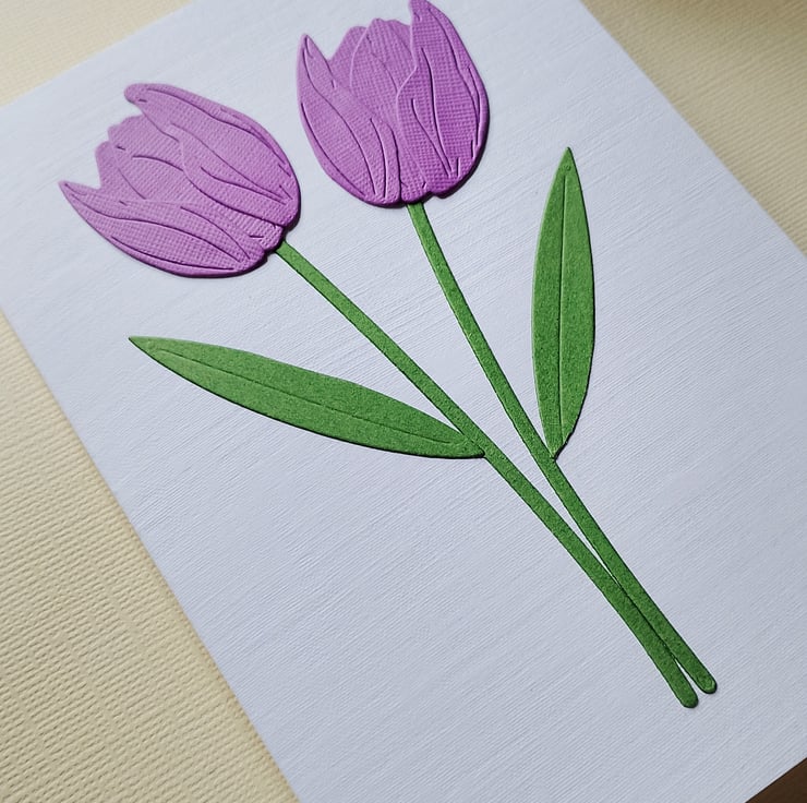 Purple Paper Tulip - Flower Shop Moments, Blank... - Folksy
