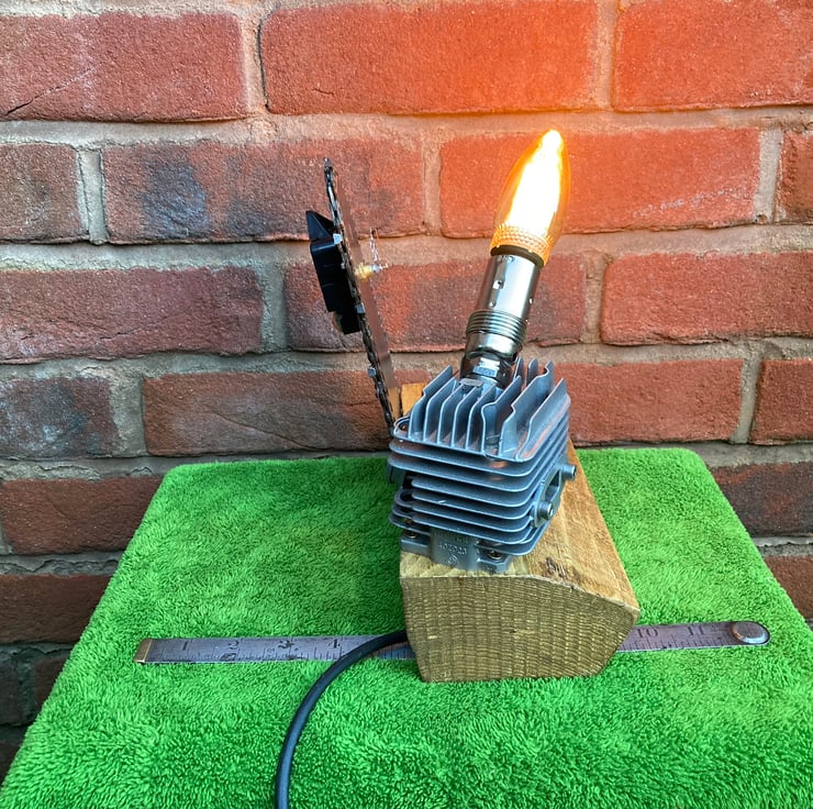 Chainsaw Themed Table Lamp and Clock Combo, Mou... - Folksy