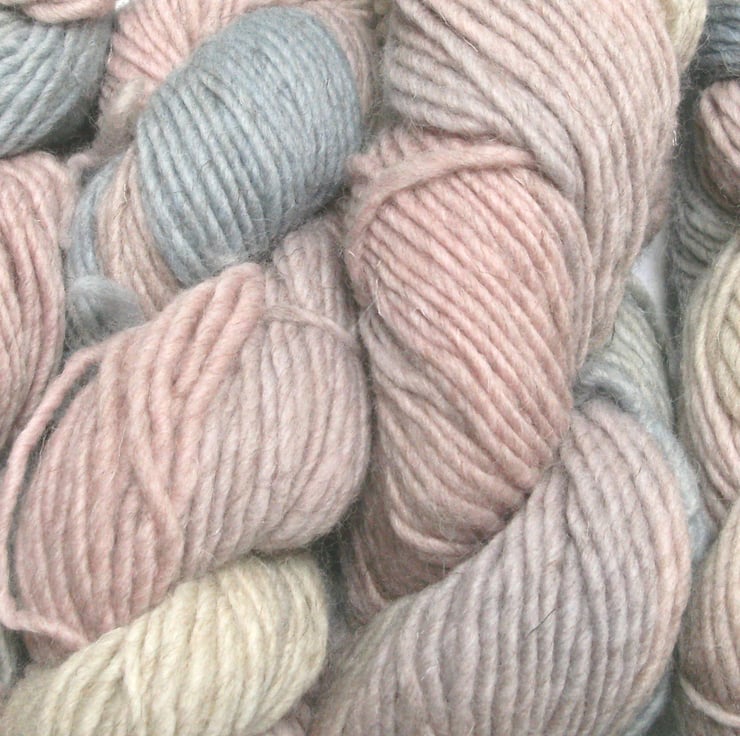 Hand-dyed 100% Wool DK 50g Muted Pastels - Folksy