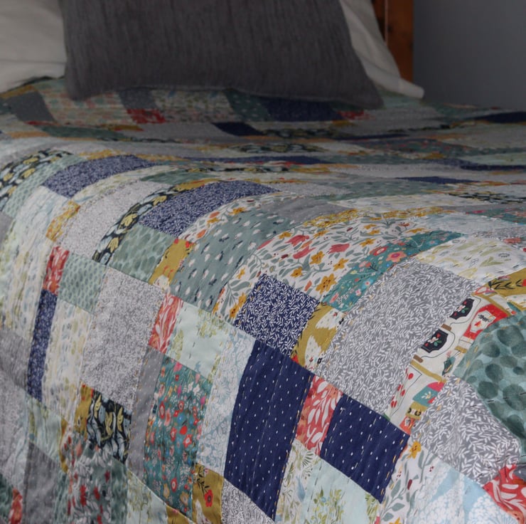 Quilt, single quilt, patchwork quilt, throw, bl... - Folksy