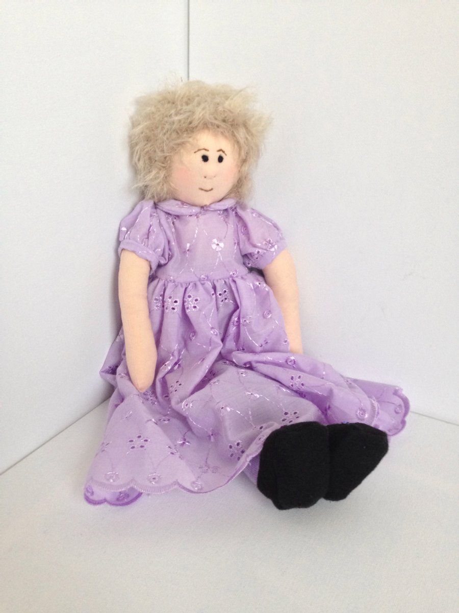 Lavender Rag Doll - 42cm - Folksy