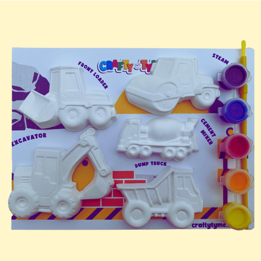 Construction Vehicle Painting Craft Box - Folksy