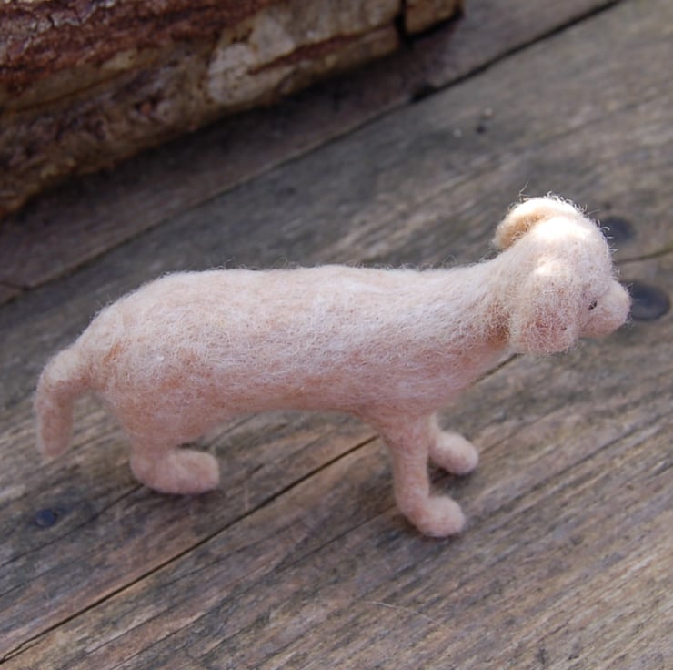 Labrador Retriever Needle felt dog, 3.5 ins tal... - Folksy